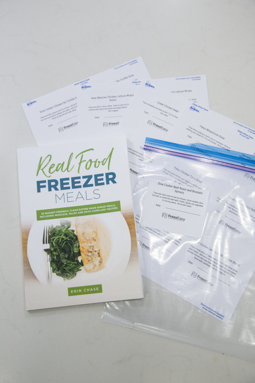 Book & Labels Kit for Real Food Freezer Meals - Erin Chase & Co.